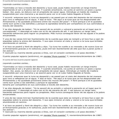 Dario 2013 el cuento del loco | DOCX