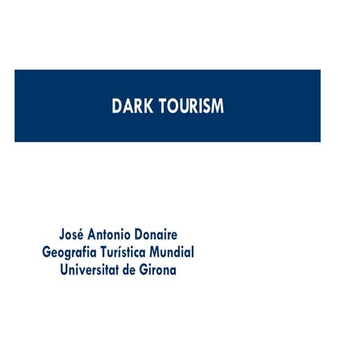 Dark Tourism | PPT