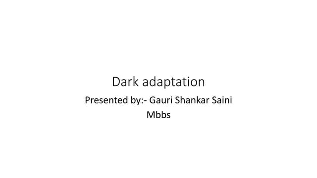 Light and Dark Adaptation | PDF