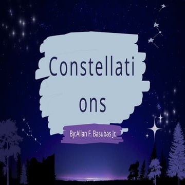 Constellations Andromeda, antlia, apus,aquarius,aquila,auriga etc | PPTX