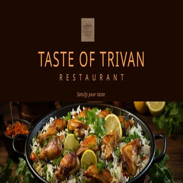 The Taste of Trivan, We satisfy your taste | PPTX
