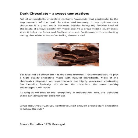 Dark chocolate | PDF