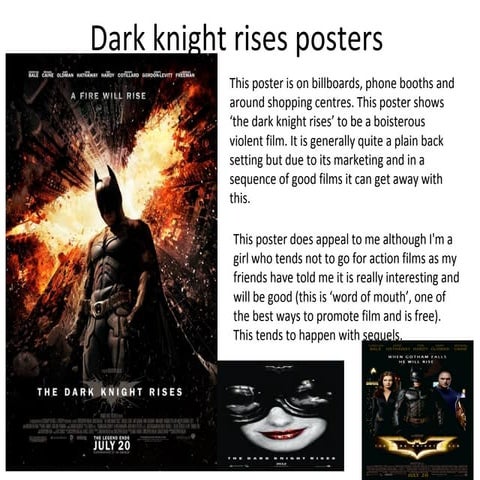 Dark knight rises posters | PPT