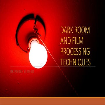 Dark room equipments | PPTX