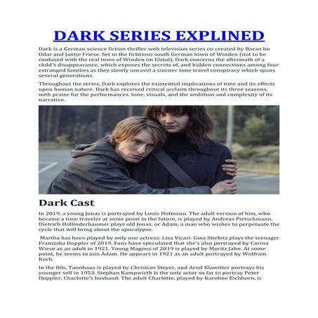 Dark series explined | PDF
