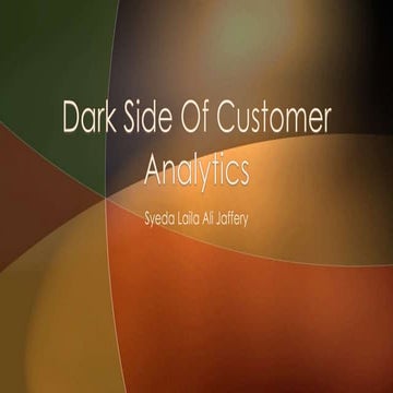 Dark side of customer analytics | PPTX