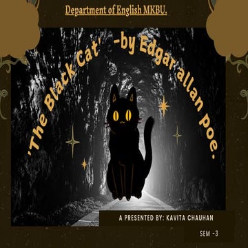 The Black Cat by Edgar Allan Poe on virtual teacher ppt | PDF