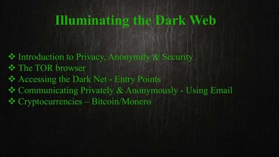 Dark Web Presentation Ppt