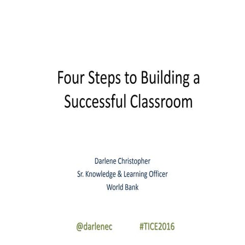 Four Steps to Building a Successful Classroom | PDF