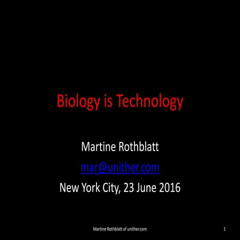 Biology is Technology | PPTX