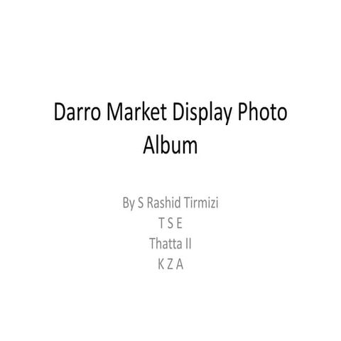 Darro market display photo album | PPT