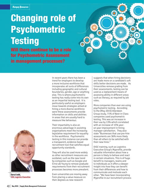 The benefits of using psychometric testing in recruitment.pdf | Resume ...