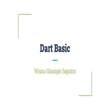 Dart Basic: Muria Computer Club | PPTX