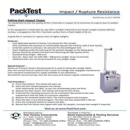 Dart impact tester | PDF