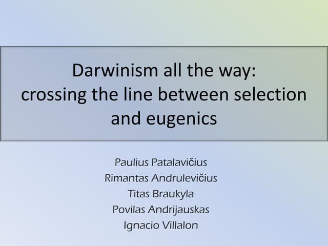 Eugenics, Euthenics & Euphenics | PPT