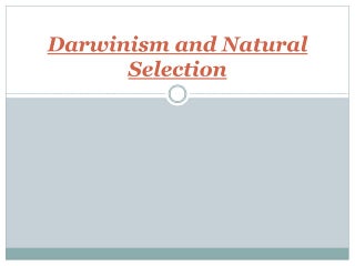Darwin, Evolution, & Natural Selection (Intro) | PPT