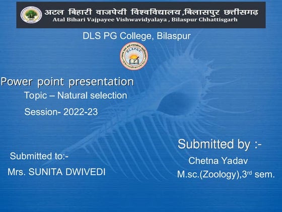 Theory of evolution by natural selection | PPT