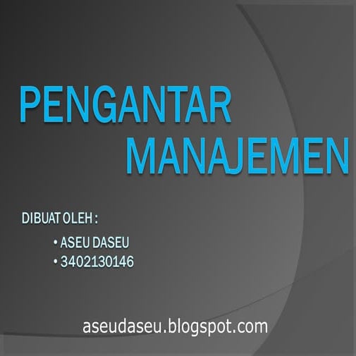 Dasar dasar-manajemen | PPT