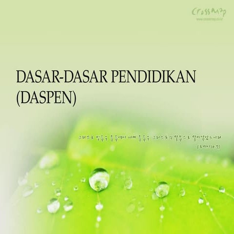 Dasar dasar pendidikan | PPT