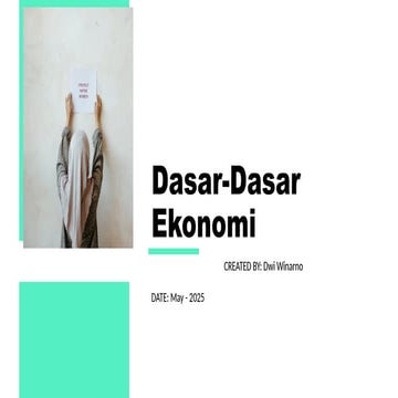 Dasar-Dasar Ekonomi untuk mahasiswa baru | PPTX