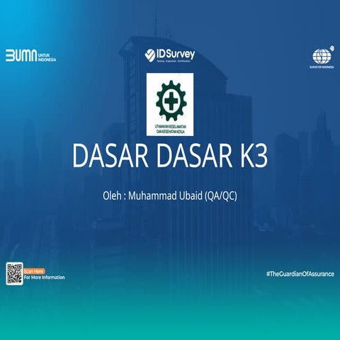 Dasar-Dasar K3 dalam bekerja di perusahaan | PPT