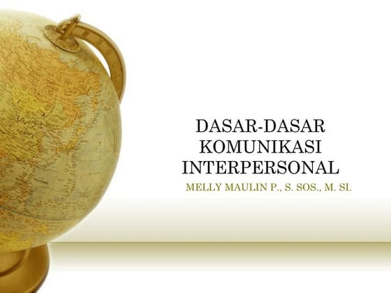 Komunikasi inter personal -ppt- | PPTX
