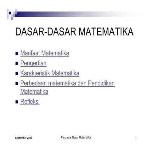 Dasar dasar mtk | PDF
