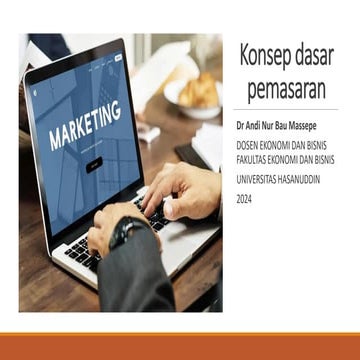 KONSEP DASAR ILMU PEMASARAN DAN MEMAHAMI BAGAIMANA PEMASARAN SECARA ...