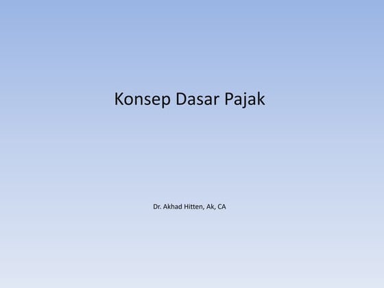 Mengenal pajak | PPT