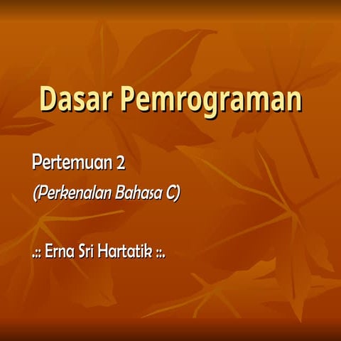 Dasar Pemrograman komputer materi ilmu komputer | PPT