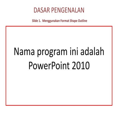 Dasar 1 | PPTX