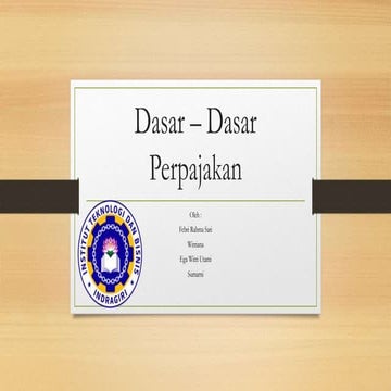 Dasar Dasar Perpajakan dalam mata kuliah pajak.pptx