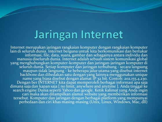 Jaringan Komputer dan Internet Kelas 10 | PPT