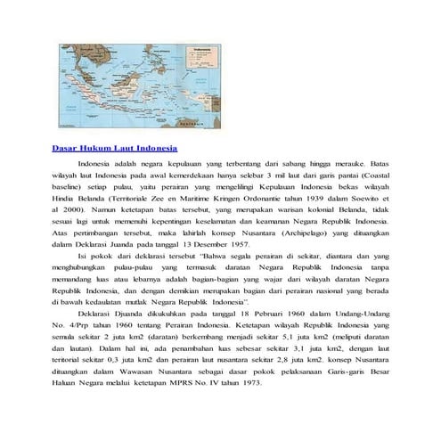 Dasar hukum laut indonesia | DOCX
