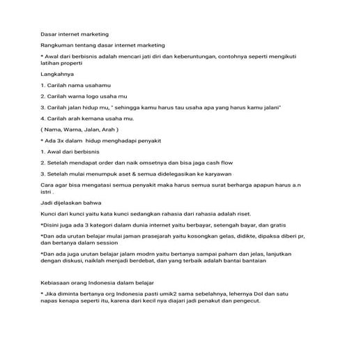 Handout / Modul Internet Marketing | PDF