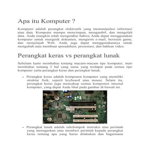 Dasar komputer | PDF