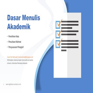 Dasar Menulis Akademik | PDF