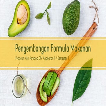 Dasar pengembangan formula makanan | PDF