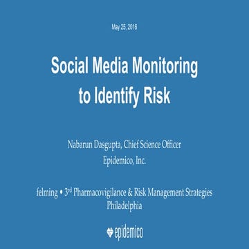 Social Media Monitoring to Identify Risk | PPT