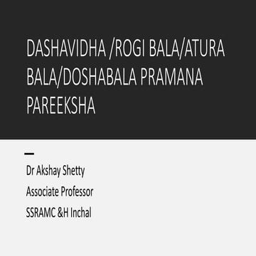 Dasha vidha Pareeksha.pptx Dr Akshay Shetty | PPTX