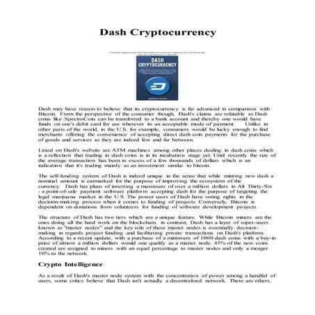 Dash cryptocurrency | DOCX