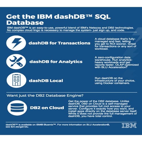 IBM dashDB Family Explained | PDF
