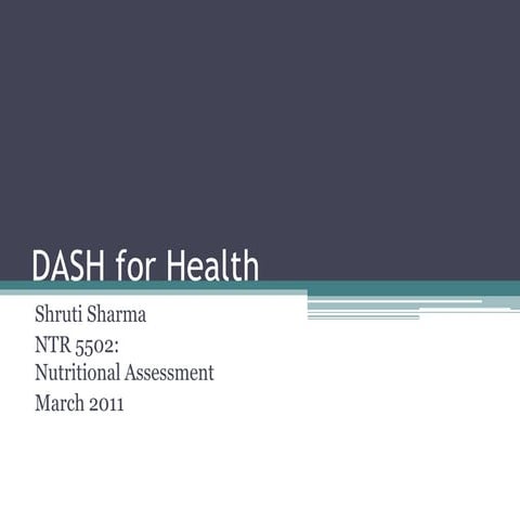 Dash for health presentation | PPT