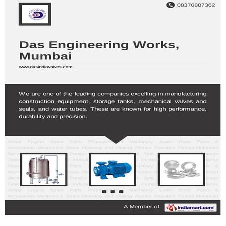 Das Engineering Works, Mumbai, Centrifugal Pumps | PDF