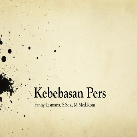 Kebebasan Pers | PPT