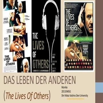 Das leben der anderen: The lives of others. | PPTX