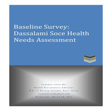 Dassalami Baseline Survey Analysis | DOCX
