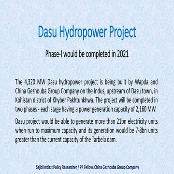 Dasu Hydropower Project | PPTX