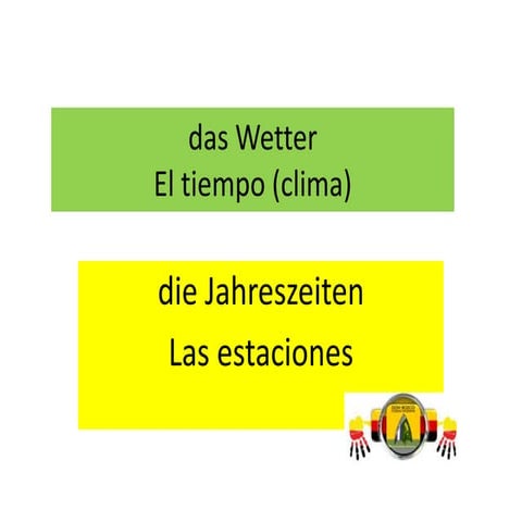 Das wetter und die jahreszeiten | PPT