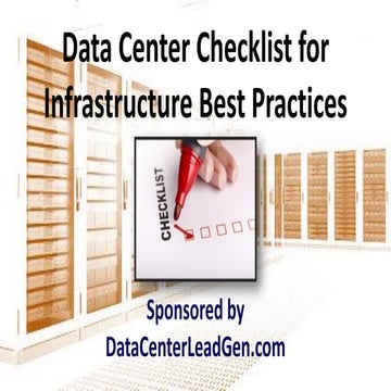 Data Center Checklist for Infrastructure Best Practices (SlideShare) | PDF | Computer Networking ...